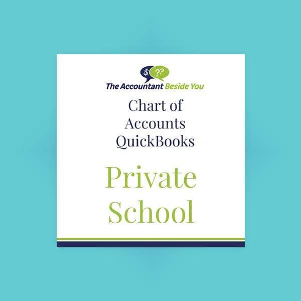 Private School Chart of Accounts For Quickbooks Online or Desktop